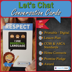 social emotional learning | distance learning | respect | i use respectful language conversation cards | high school