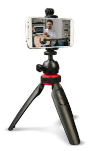 active mini tripod with wireless bluetooth shutter remote & camera mount