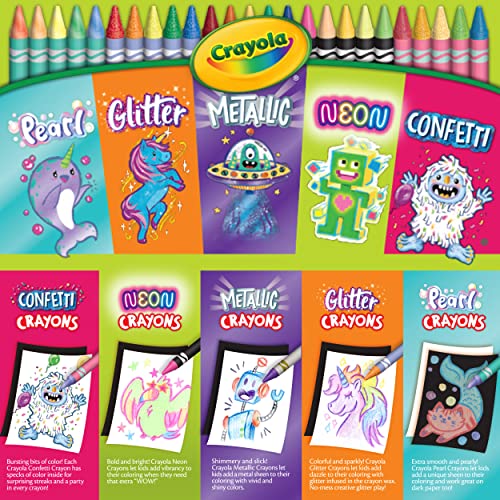 Crayola 120 Crayons in Specialty Colors, Coloring Set, Gift for Kids, Ages 4, 5, 6, 7 (52-3452)