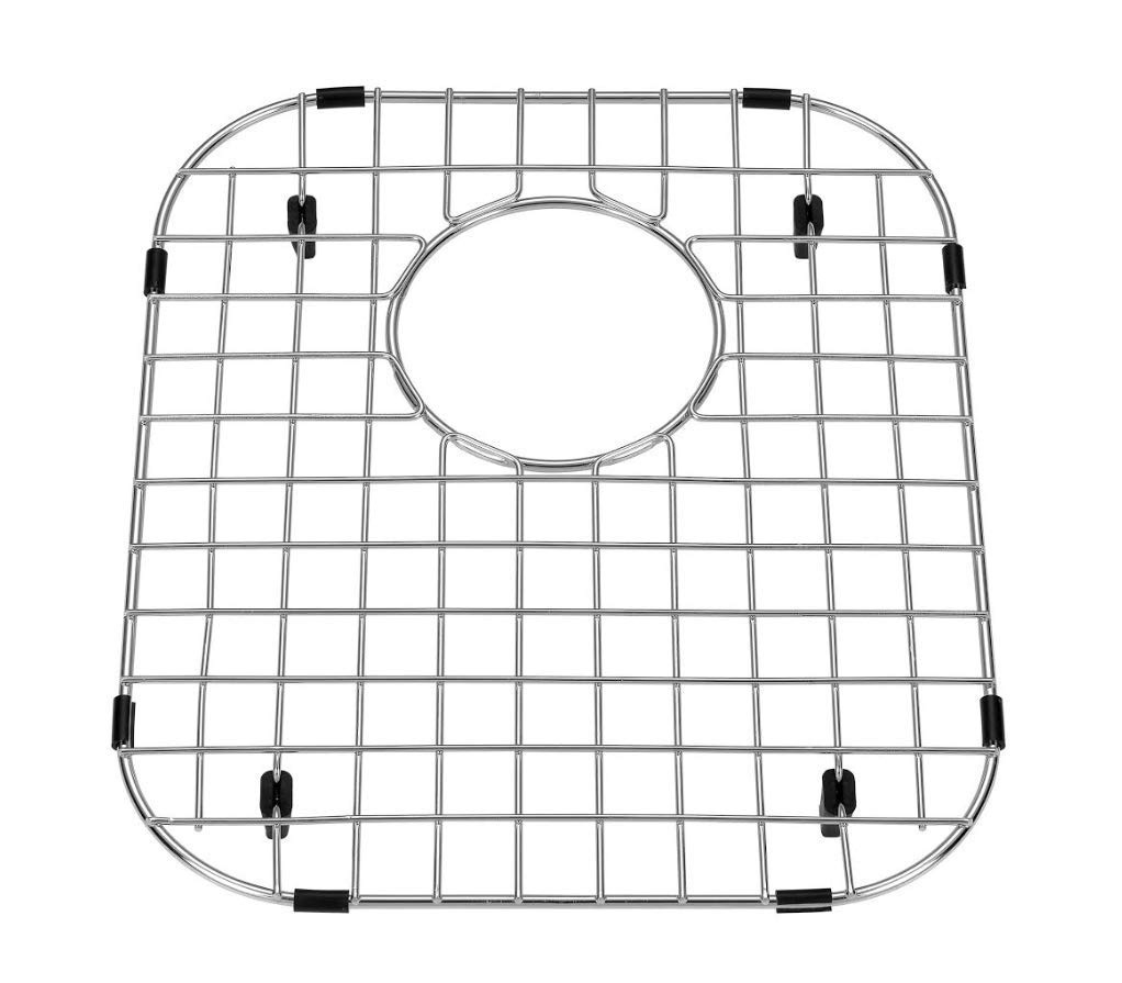 Starstar 60/40 Double Bowl Kitchen Sink Bottom Two Grids, Racks, Protector Stainless Steel, 16" x 13",14.5" x 11.26"