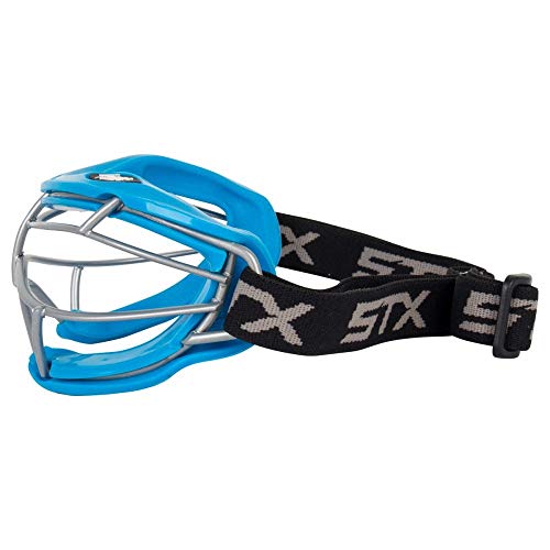 STX 4Sight + S Youth Girl's Lacrosse Eye Mask Goggle Eye Protection Field Hockey - Junior Size (Carolina Blue)