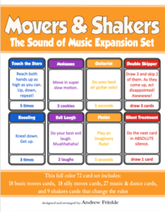 movers & shakers expansion pack 2 - sound of music brain breaks card game