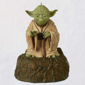 hallmark keepsake christmas ornament 2020, star wars: the empire strikes back jedi master yoda with sound and motion