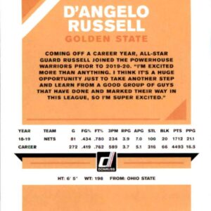 2019-20 Donruss #21 D'Angelo Russell NM-MT Warriors