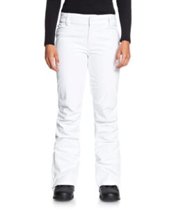 roxy creek shell snowboard pant womens white large