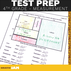 4th grade measurement and data test prep performance tasks