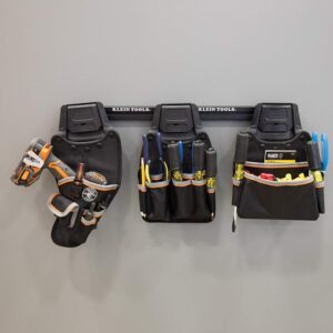 Klein Tools 55913 Tool Pouch, Tradesman Pro Modular Parts Pouch with Belt Clip works with Klein Click Lock Modular Wall Rack and Tool Belts