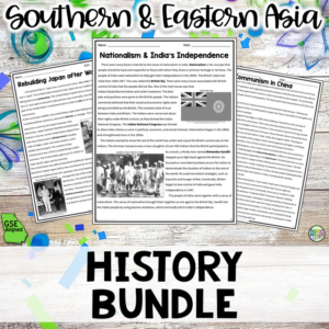 history in southern and eastern asia bundle reading activity packets