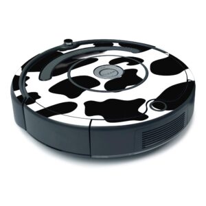 mightyskins skin for irobot roomba 675 minimal coverage - cow print | protective, durable, and unique vinyl decal wrap cover | easy to apply, remove, and change styles | made in the usa (irro675min-cow print)