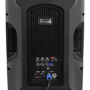 Rockville Titan 15 15" 2000w Powered DJ PA Speaker/Bluetooth/DSP/Wireless Link, Black