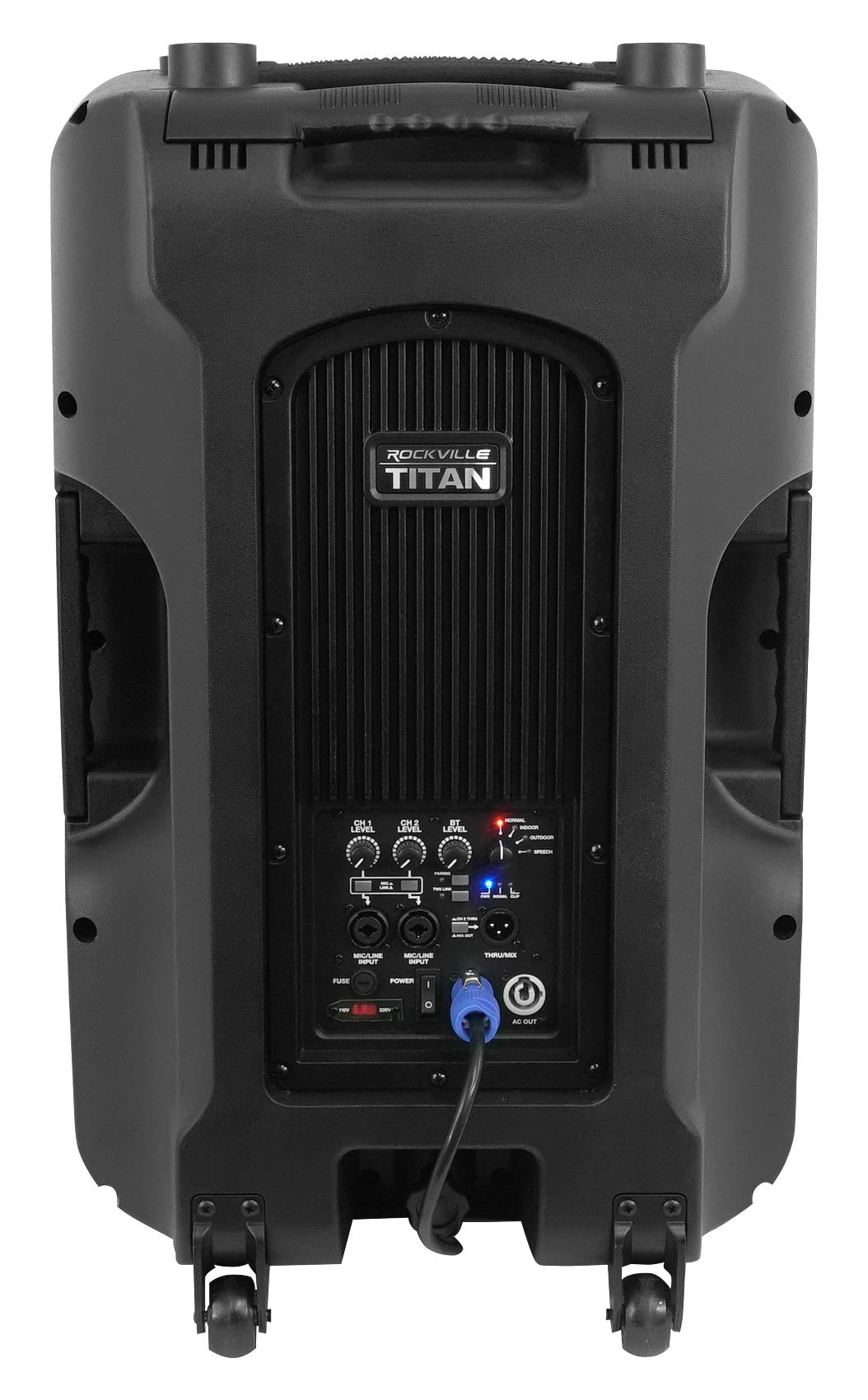 Rockville Titan 15 15" 2000w Powered DJ PA Speaker/Bluetooth/DSP/Wireless Link, Black