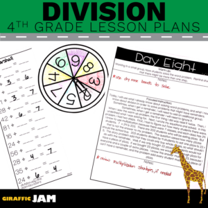 4th grade division lesson plans