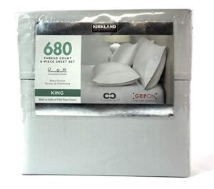 king grey gray 680 thread count kirkland sheet set 6 piece deep pockets