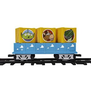 Lionel Battery-Operated Disney Toy Story Toy Train Set with Locomotive, Train Cars, Track & Remote with Authentic Train Sounds, & Lights for Kids 4+