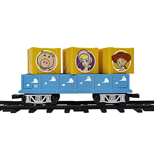 Lionel Battery-Operated Disney Toy Story Toy Train Set with Locomotive, Train Cars, Track & Remote with Authentic Train Sounds, & Lights for Kids 4+