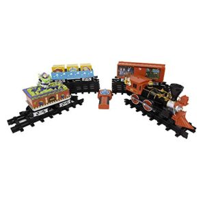 Lionel Battery-Operated Disney Toy Story Toy Train Set with Locomotive, Train Cars, Track & Remote with Authentic Train Sounds, & Lights for Kids 4+