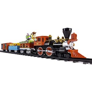 Lionel Battery-Operated Disney Toy Story Toy Train Set with Locomotive, Train Cars, Track & Remote with Authentic Train Sounds, & Lights for Kids 4+