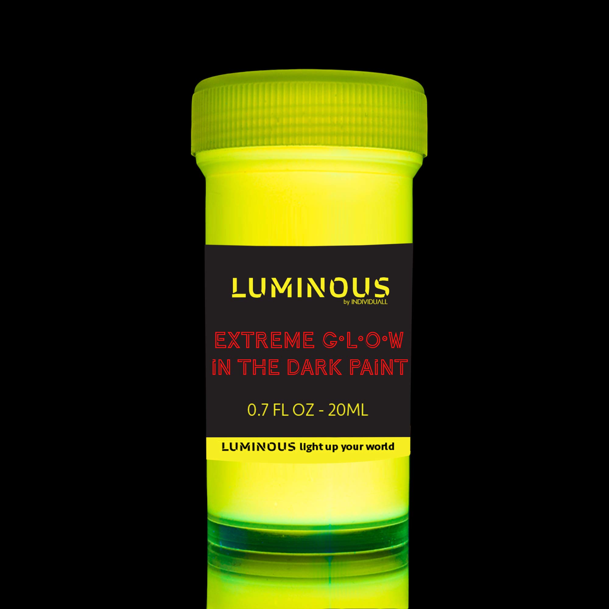 individuall Extreme Glow in The Dark Colours Set | Neon Glow Colours that Glow in the Dark | Rechargeable & Luminous | by Luminous