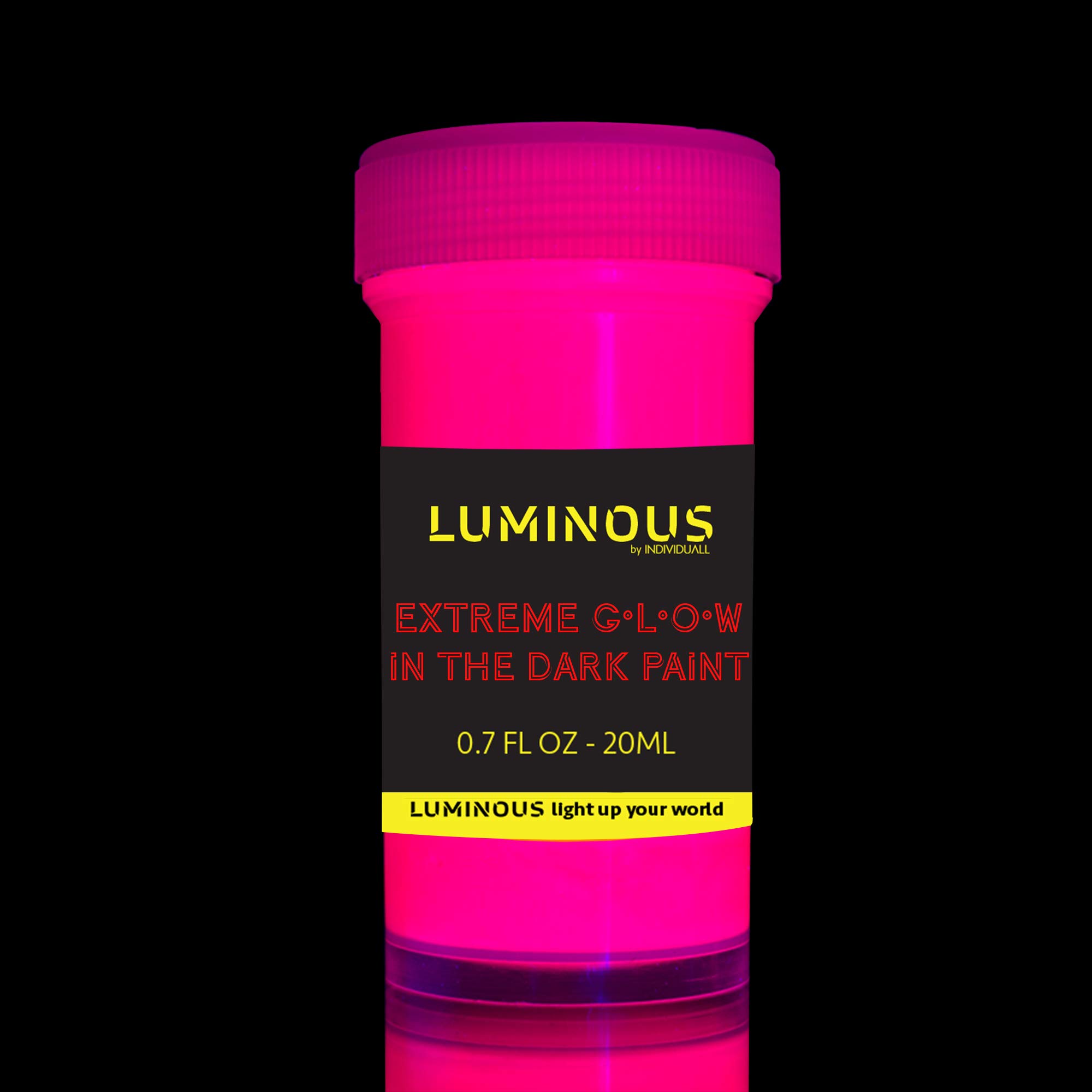 individuall Extreme Glow in The Dark Colours Set | Neon Glow Colours that Glow in the Dark | Rechargeable & Luminous | by Luminous