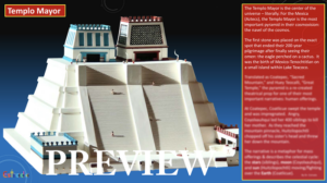 templo mayor – main temple of the aztecs – infographic – 2 pages