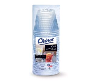 chinet disposable cut crystal cups - 9 ounce, 50 count