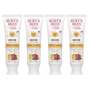 burt's bees kids toothpaste with fluoride fusion fruit,4.2 ounce, pack of 4