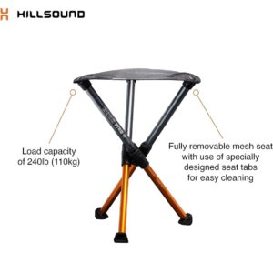 Hillsound BTR Stool for Ultralight Backpacking & Hiking, Lightweight Camping Chairs, Compact Portable Outdoor Seat