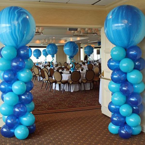 TABLECLOTHSFACTORY Set of 2 8 Ft Balloon Columns Balloon Stand Kit For Wedding Party Decoration