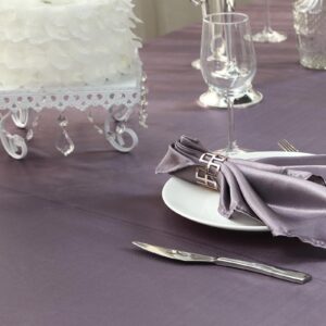 Tableclothsfactory 60x102 Rectangle Amethyst Wholesale Satin Tablecloth Banquet Linen Wedding Party Restaurant Tablecloth