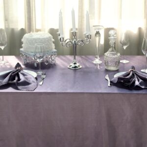 Tableclothsfactory 60x102 Rectangle Amethyst Wholesale Satin Tablecloth Banquet Linen Wedding Party Restaurant Tablecloth