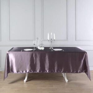 Tableclothsfactory 60x102 Rectangle Amethyst Wholesale Satin Tablecloth Banquet Linen Wedding Party Restaurant Tablecloth