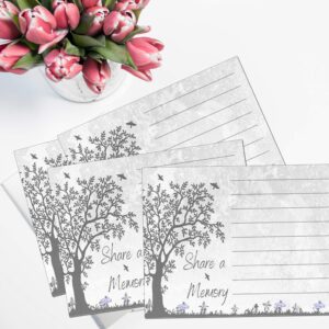 Share a memory cards for Celebration of life Funeral Tree of life Sympathy memorial remembrance acknowledgment Guest Book Alternative 40 ct