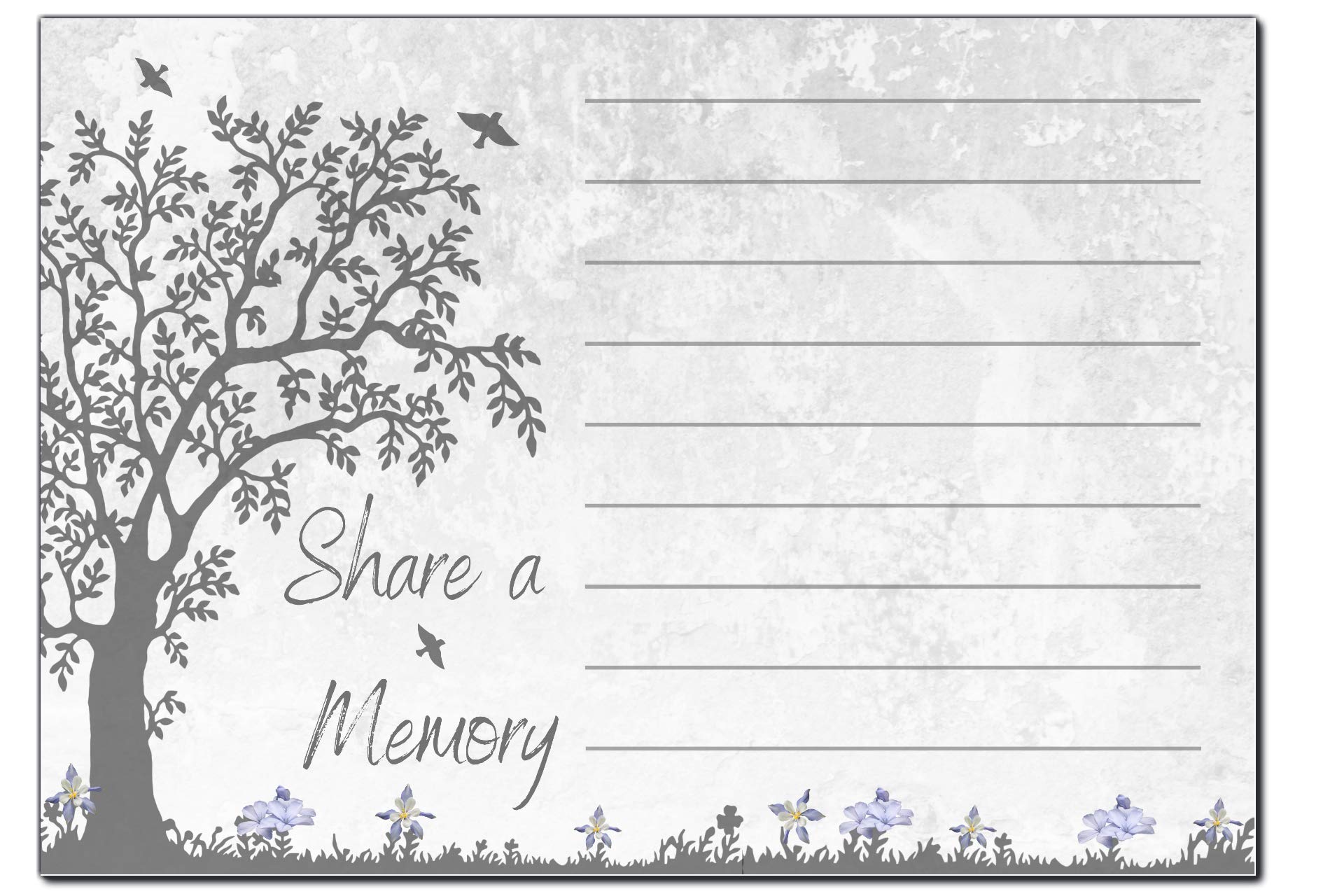 Share a memory cards for Celebration of life Funeral Tree of life Sympathy memorial remembrance acknowledgment Guest Book Alternative 40 ct