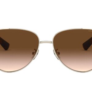 Coach HC7111 Sunglasses, Light Gold/Brown Gradient, 57 mm