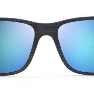 Maui Jim Men's and Women's Lele Kawa Polarized Classic Sunglasses, Dark Navy Stripe/Blue Hawaii, Medium