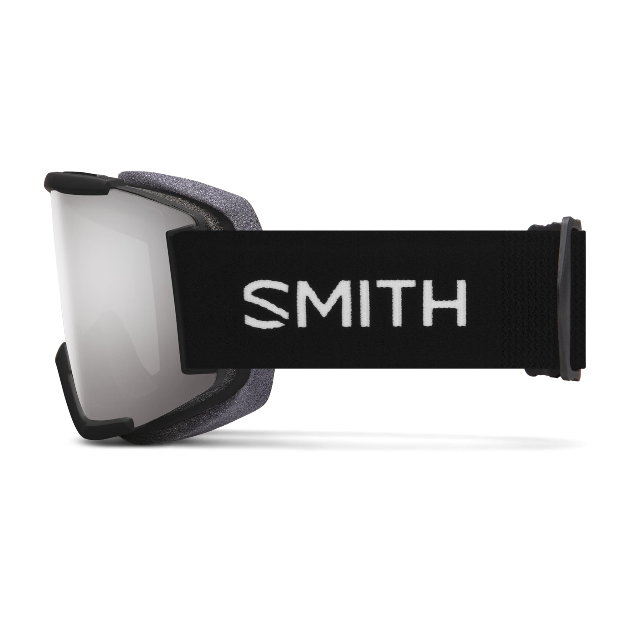 SMITH Squad Goggles with ChromaPop Lens – Performance Snowsports Goggles with Replaceable Lens for Skiing & Snowboarding – for Men & Women – Black + ChromaPop Sun Platinum Mirror Lens