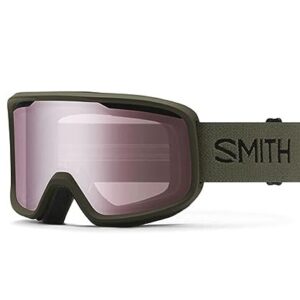 SMITH Frontier Asia Fit Snow Goggles Black/Red Sol-X Mirror