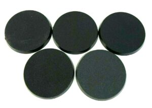 lot of 5 50mm round bases for warhammer 40k & aos gw centurion wargame bitz