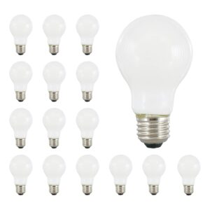 sylvania led truwave natural series a19 light bulb, 60w equivalent, efficient 13w, dimmable, 800 lumens, frosted 5000k, daylight (pack of 16)