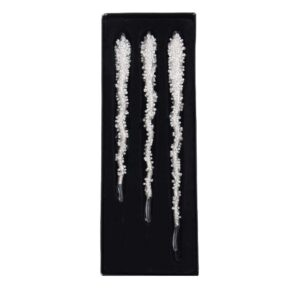 kurt s. adler 7.5-9.5-inch glass pearl icicle, 3 piece set ornaments, multi