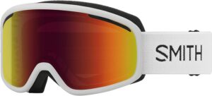 smith women's vogue snow goggles white/red sol-x mirror