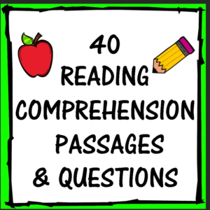 40 reading comprehension passages & questions english language arts warmup classroom activity worksheets (1st, 2nd, 3rd, & 4th grade)