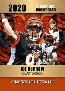 burrow first nfl rookie card #1 draft pick cincinnati bengals rc