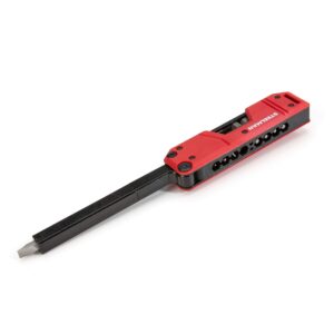 Steelman 10-In-1 Multi-Tip Folding Magnetic Pocket Screwdriver with Carrying Clip and Bottle Opener, Includes 3/16" and 1/4" Slotted, PH1, PH2, T15, T20, S1 and S2 Bits