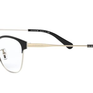 Coach HC5111 Prescription Eyewear Frames, Black/Light Gold/Demo Lens, 53 mm