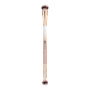 flower beauty makeup brushes | dual ended eyeshadow brush for even & precise blending | soft washable synthetic fibers |1 piece