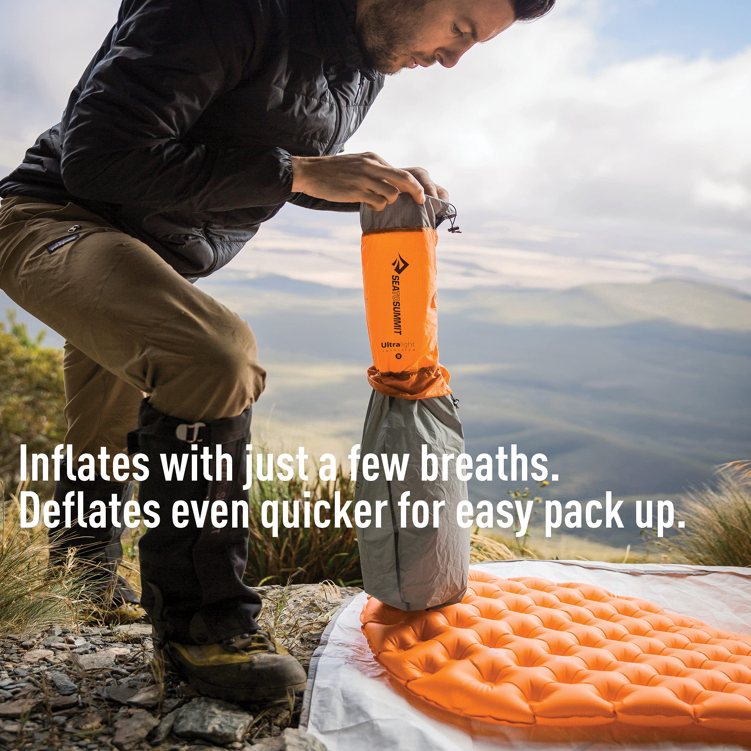 Sea to Summit Ultralight Insulated Backpacking Sleeping Pad, Regular (72 x 21.5 x 2 inches)