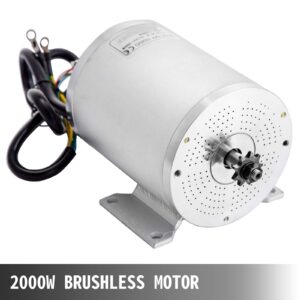 BestEquip Brushless Motor Kit,2000W 48V 42A 4300RPM High Speed Electric Scooter Motor,with Mounting Bracket,Speed Controller Bicycle Motorcycle Mid Drive Motor