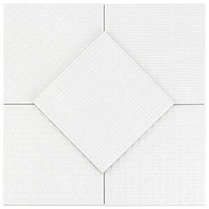 Oakland Decor White 6 in. x 6 in. 7mm Matte Porcelain Floor and Wall Tile Sample