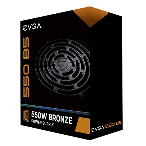 EVGA 550 B5, 80 Plus BRONZE 550W, Fully Modular, EVGA ECO Mode, 5 Year Warranty, Compact 150mm Size, Power Supply 220-B5-0550-V1